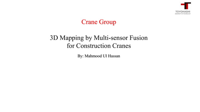 Sensor Fusion Techniques for Building Maps for Robots | PPTX