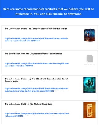 The Unbreakable Sword The Complete Series S M Schmitz | PDF