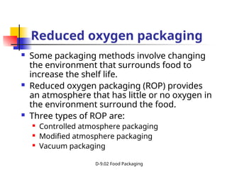 Introduction to Food Packaging and preservation 2 | PPT