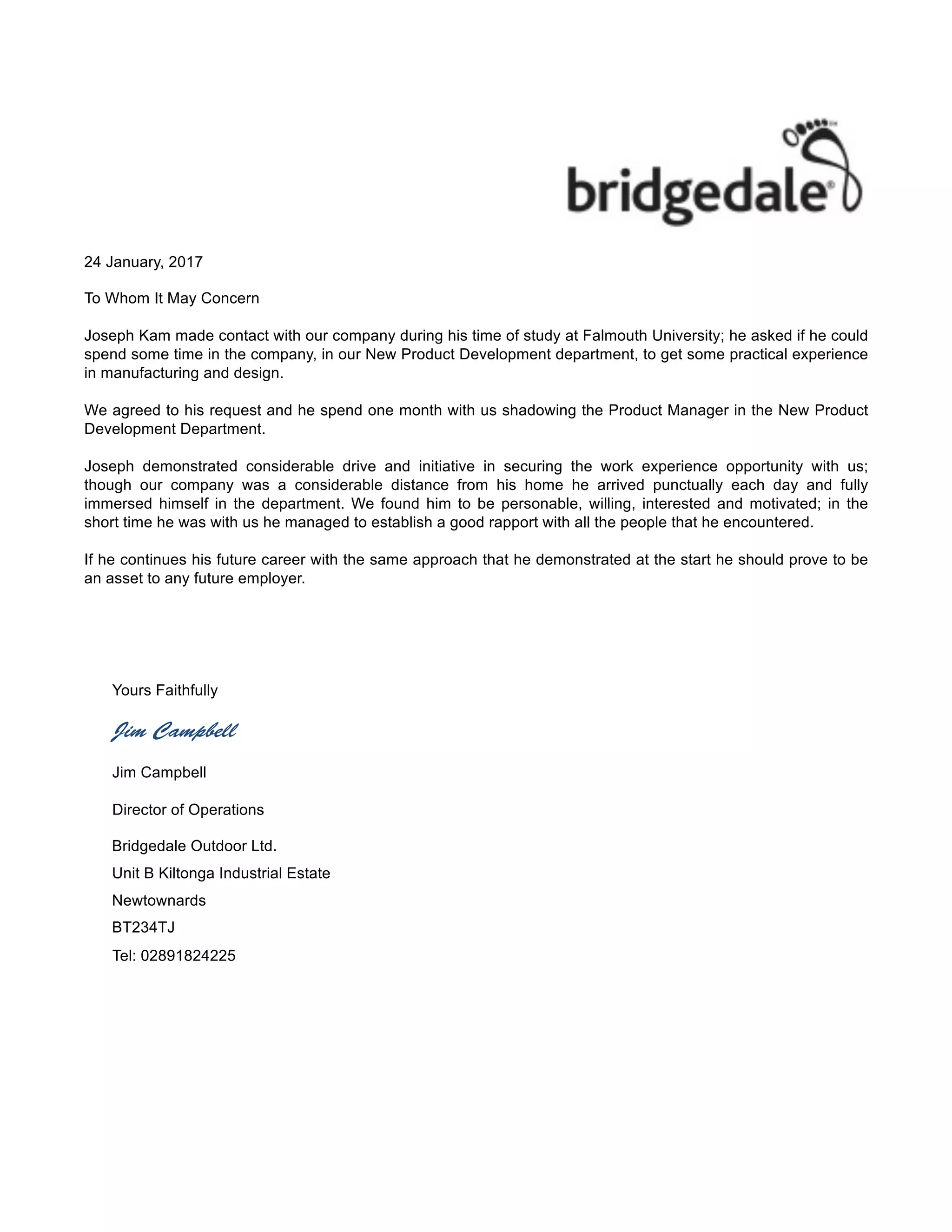 Jim Campbell - - Bridgedale Reference | PDF