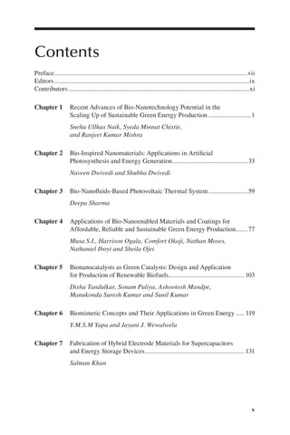 Bionanotechnology Towards Green Energy Innovative And Sustainable ...