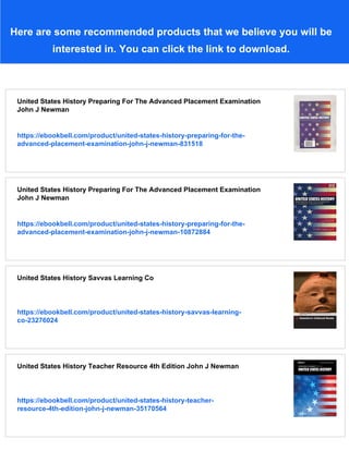 United States History Advanced Placement Edition 4th Edition John J ...
