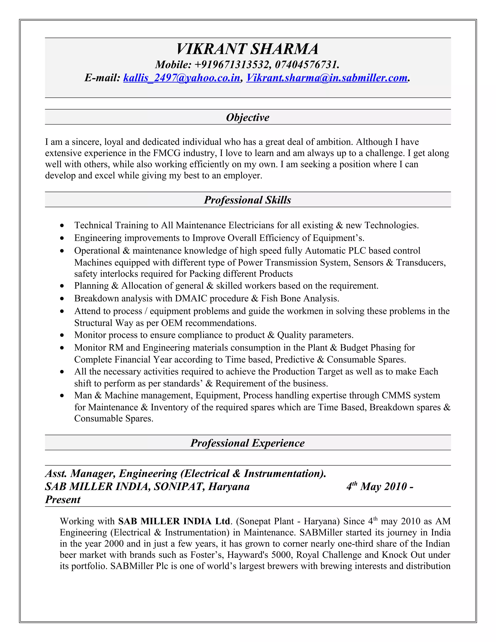 Vikrant Resume | PDF
