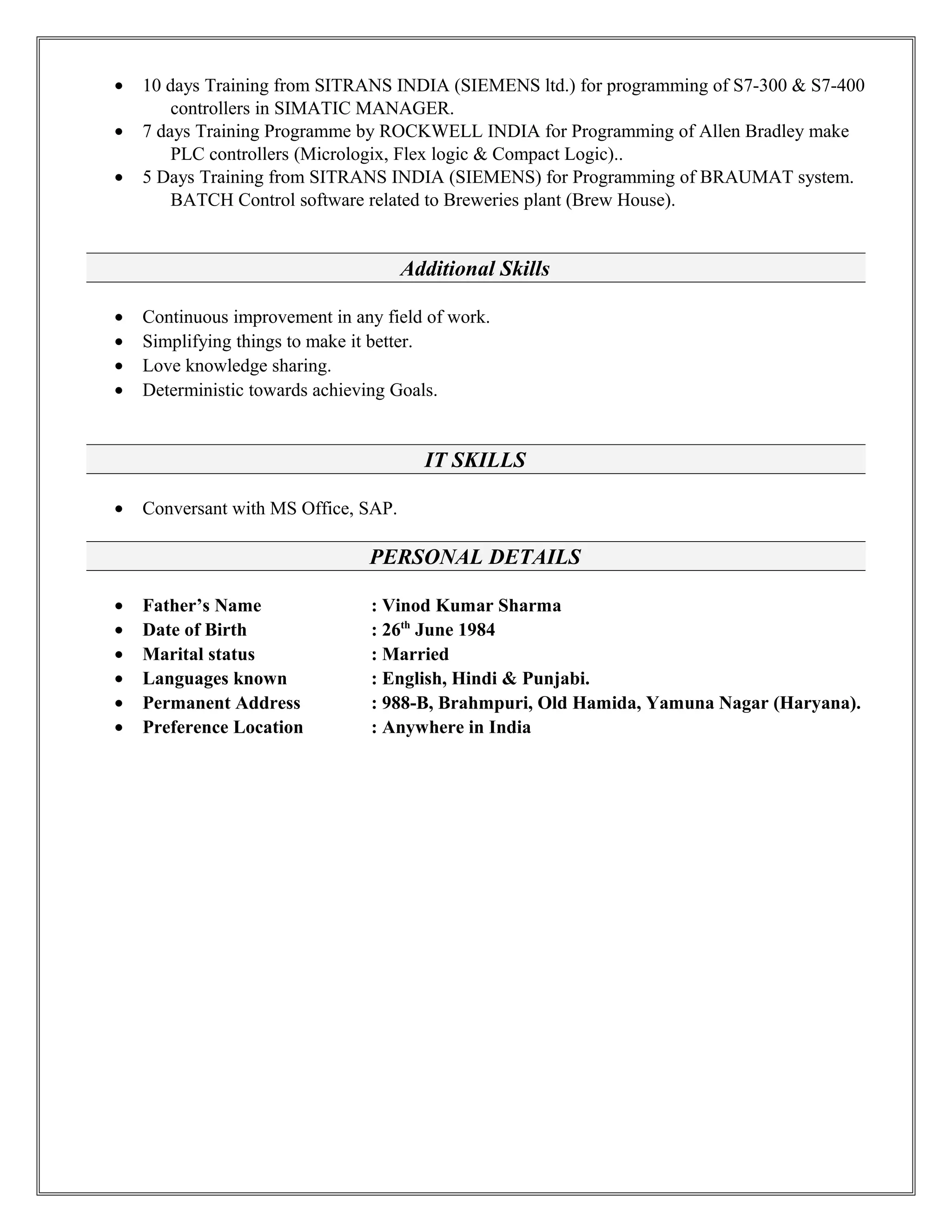 Vikrant Resume | PDF