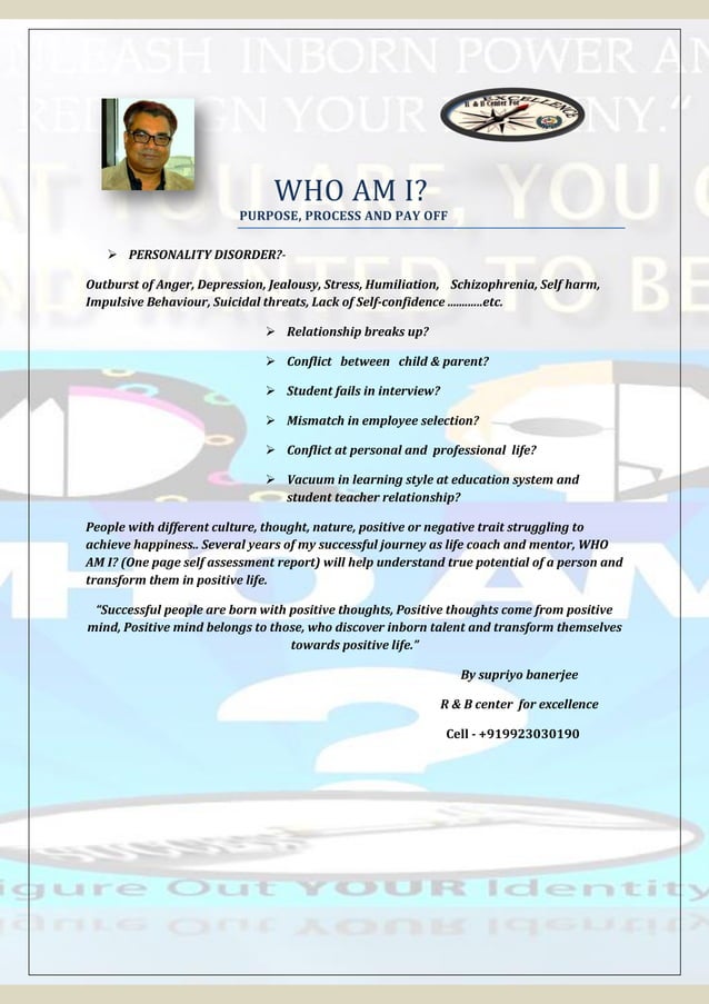 WHO AM I ONE PAGER | PDF