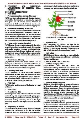 Cosmetic and Medicinal Applications of Hibiscus Rosa Sinesis for the ...