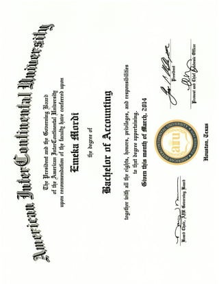 AIU Bachelor of Accounting Degree | PDF | Undergraduate Education ...