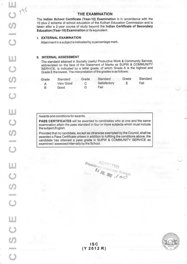ISC Marks | PDF