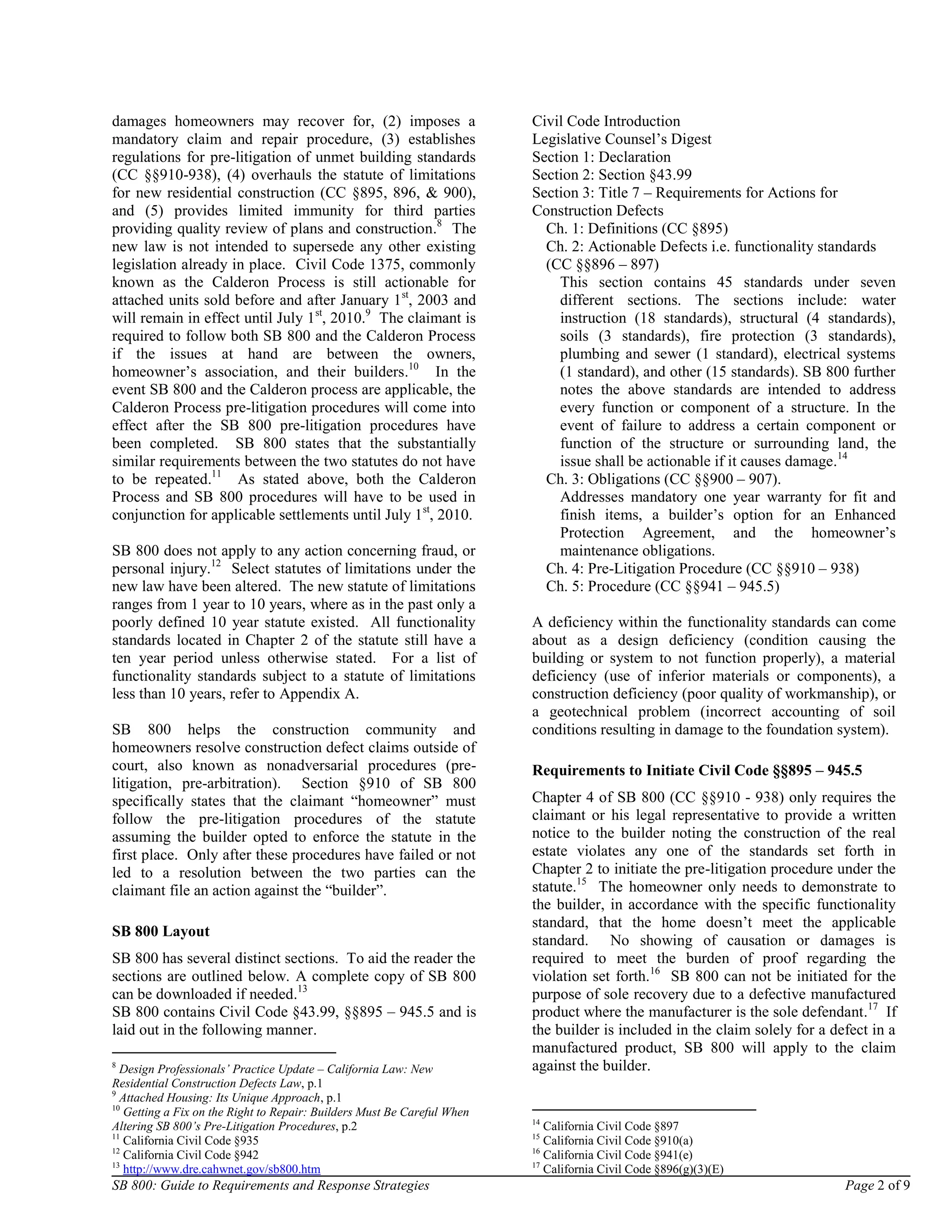 Technical Journal: SB800 Guide To Requirements And Response Strategies ...