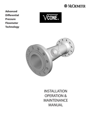 McCrometer V Cone Flowmeter Installation, Operations, Maintenace | PDF