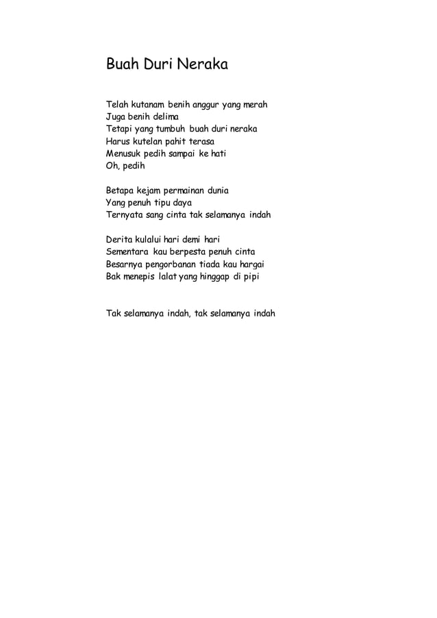 Lirik Lagu Rhoma Irama LENGKAP A-Z (260+ Lagu) | DOCX