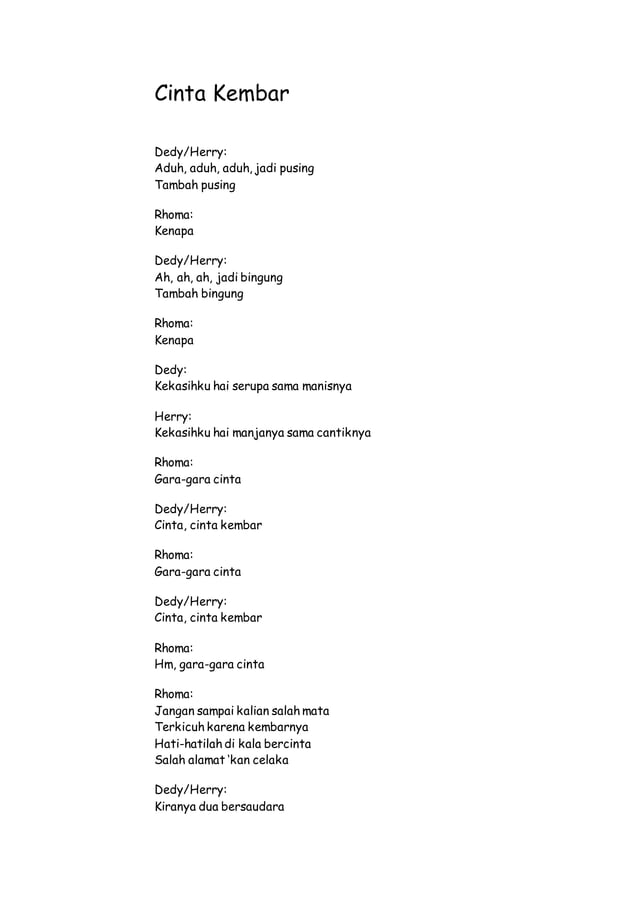 Lirik Lagu Rhoma Irama LENGKAP A-Z (260+ Lagu) | DOCX