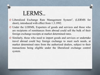 LERMS liberalized exchange rate management system | PPTX