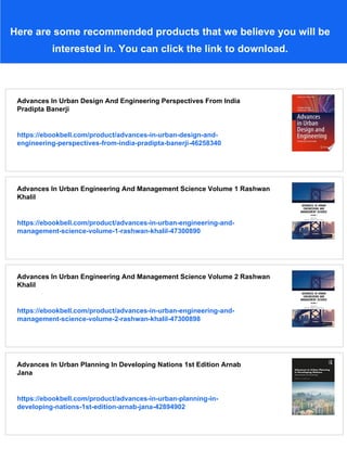 Advances In Urban Construction And Management Engineering Youngjin Cha ...