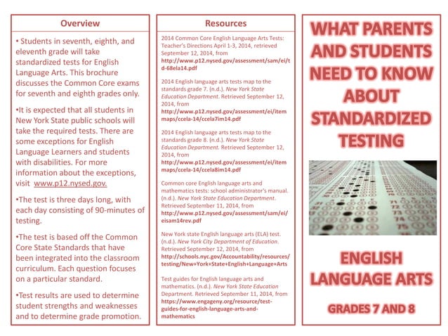 Grade 7_8 standardized test brochure | PPT