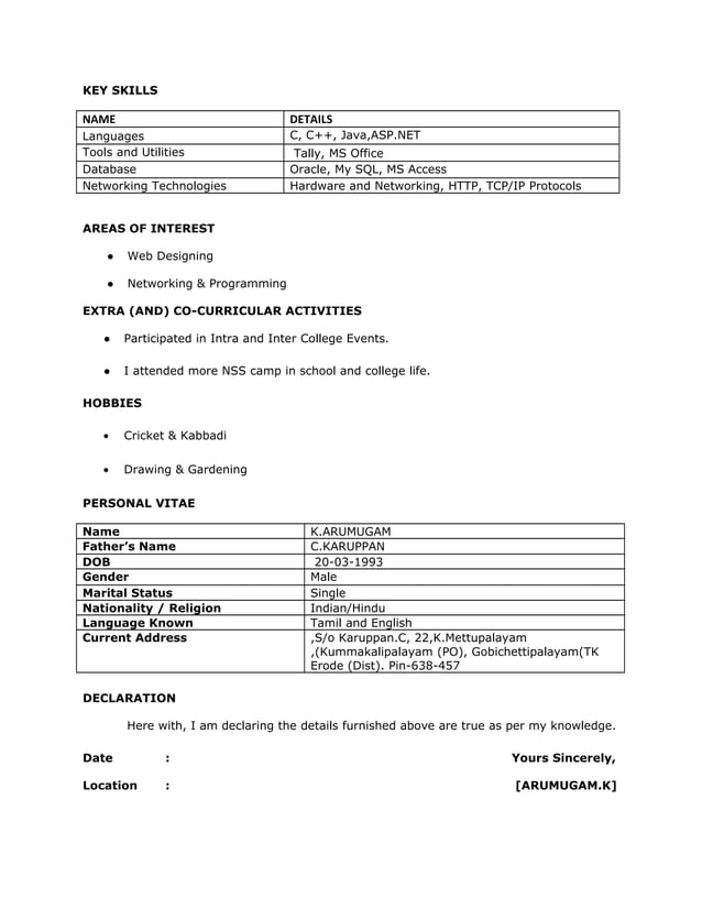 Arumugam.K-Resume | DOC