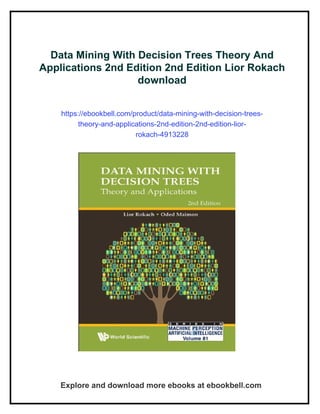 Data Mining With Decision Trees Theory And Applications 2nd Edition 2nd ...