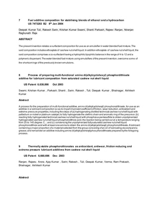 patents Dr D K Tuli | PDF