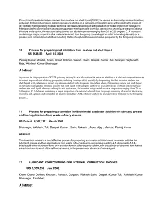 patents Dr D K Tuli | PDF