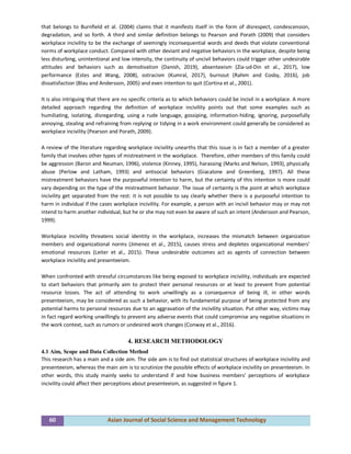 Effects of Perceived Workplace Incivility on Presenteeism Perceptions ...