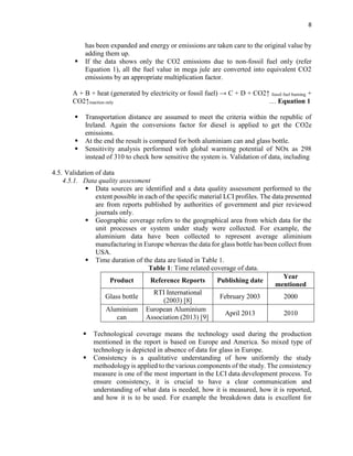 LIFE CYCLE ASSESSMENT ON ALUMINIUM CAN AND GLASS BOTTLE | PDF