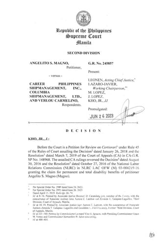 Magno vs. Career Philippines Shipmanagement | PDF