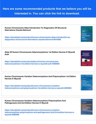 Human Chromosome Atlas Introduction To Diagnostics Of Structural ...