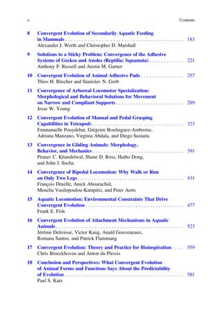 Convergent Evolution Animal Form And Function Vincent L Bels | PDF