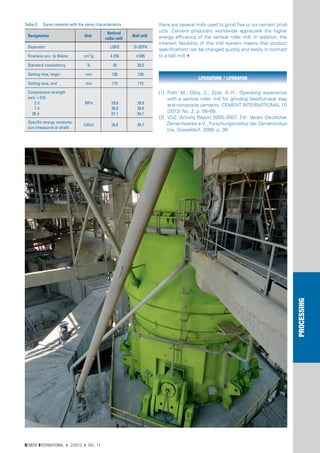 Cements Ground in the Vertical Roller Mill Fulfil the Quality ...