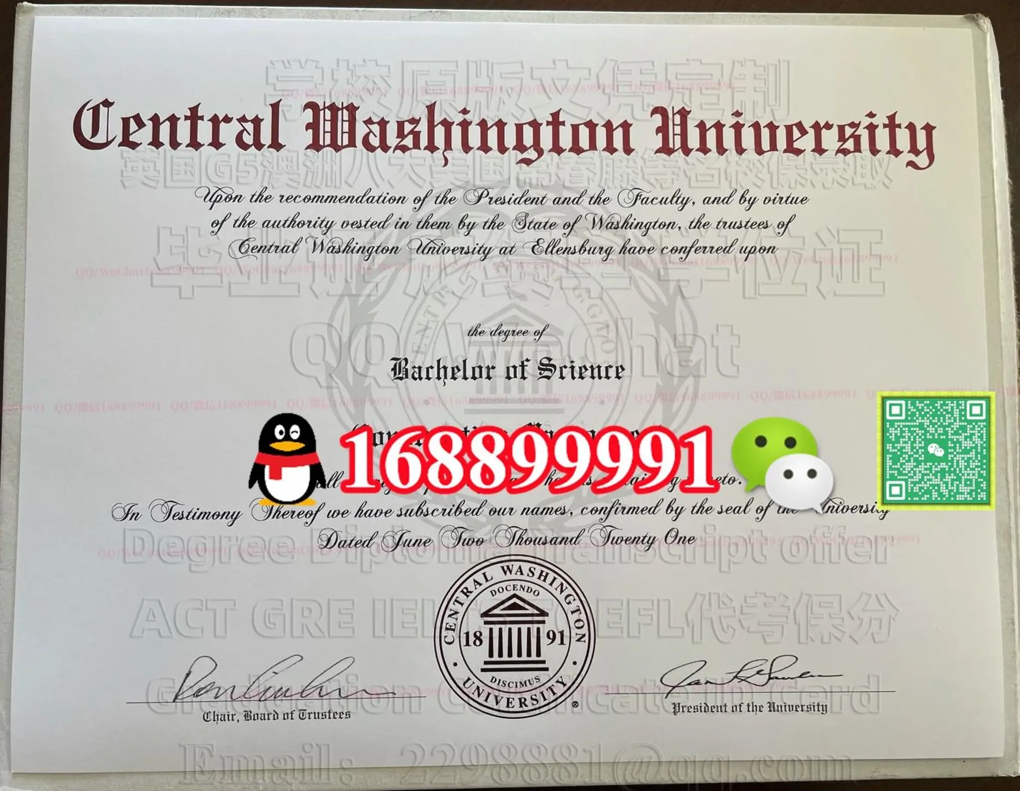Central Washington University degree offer diploma Transcript | PPT