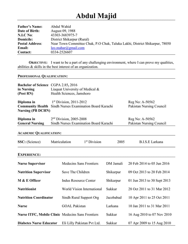 Abdul Majid's CV updated | PDF