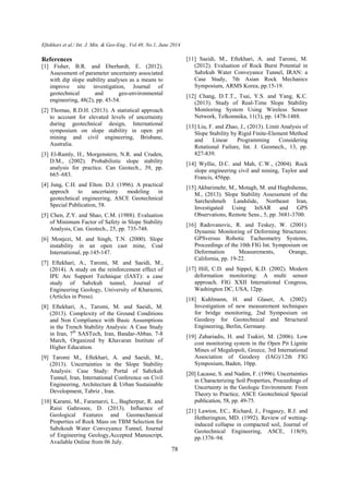 Int. J. Min. & Geo-Eng. | PDF