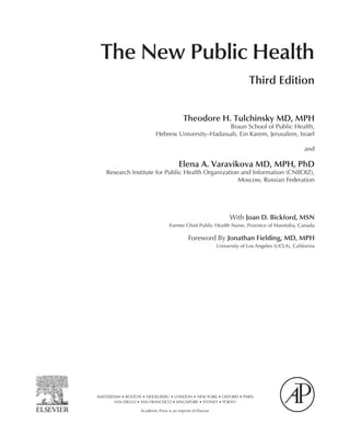 The New Public Health 3rd Edition Theodore H Tulchinsky Elena ...