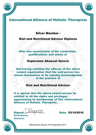 nutrition diplomas | PDF