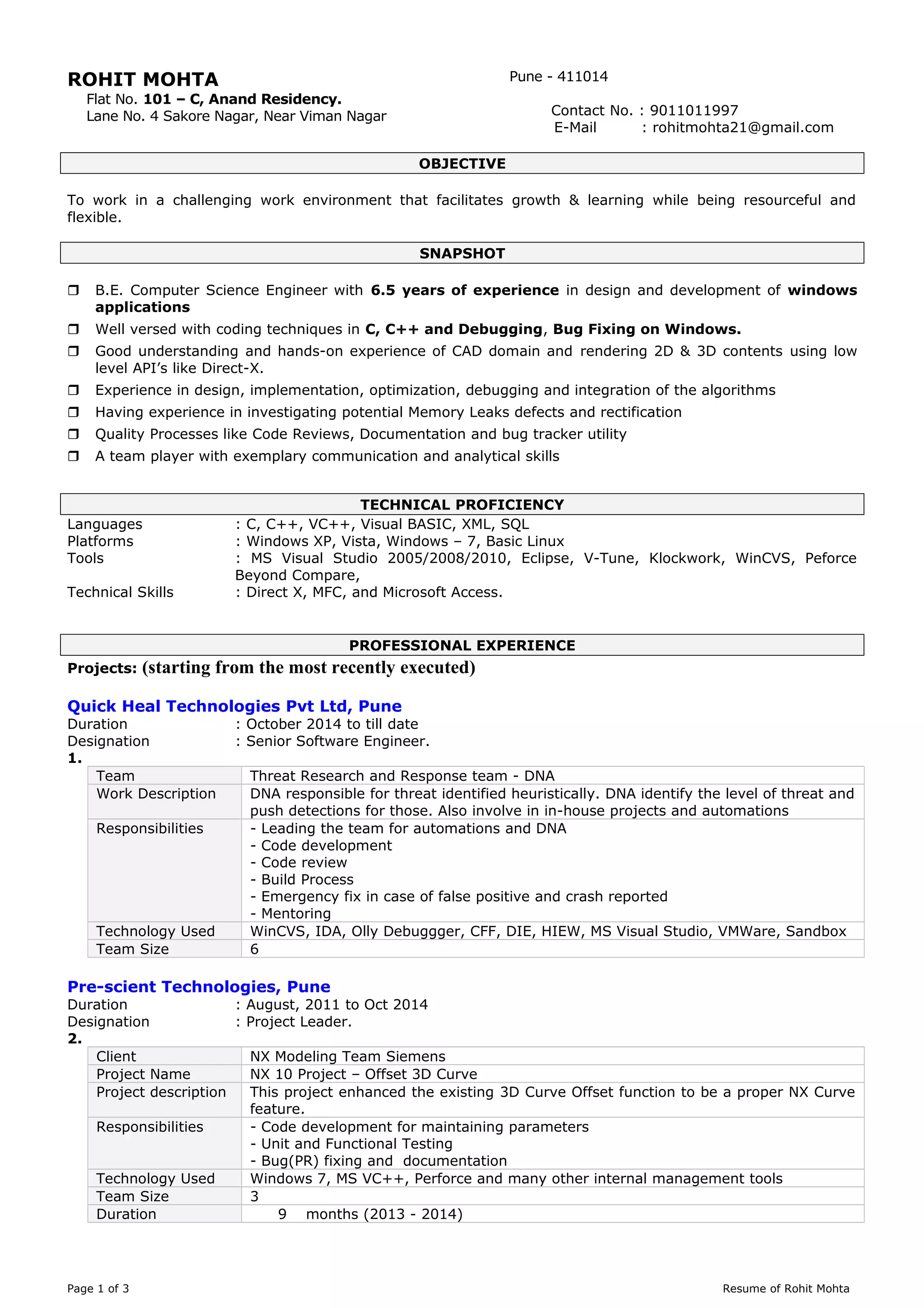 Resume_Rohit_Mohta | DOC