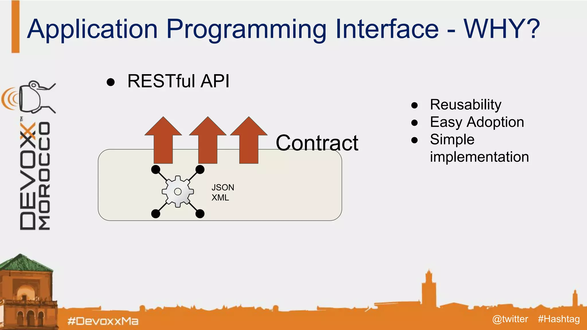 Devoxxma-API centric microservices Architecture | PPT