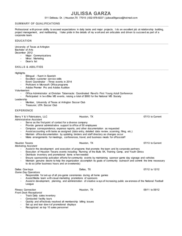 Julissa Garza Resume 2 | DOCX