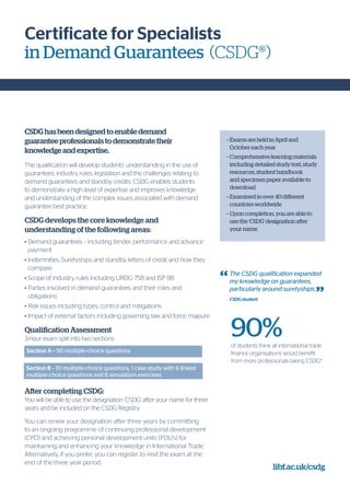 International Trade Finance professional qualifications | PDF