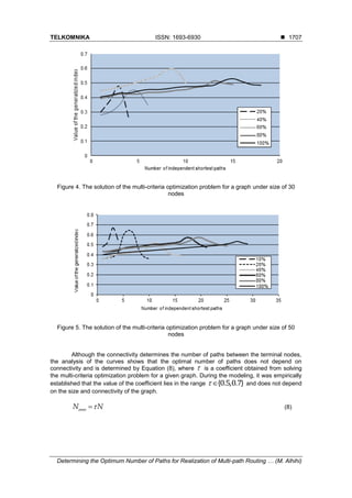Determining the Optimum Number of Paths for Realization of Multi-path ...