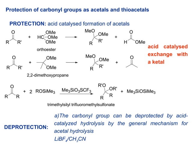 Protecting and Deprotecting groups in Organic Chemistry | PPT ...