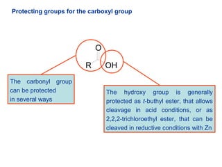 Protecting and Deprotecting groups in Organic Chemistry | PPT