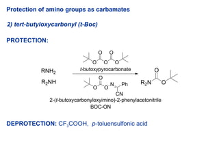 Protecting and Deprotecting groups in Organic Chemistry | PPT