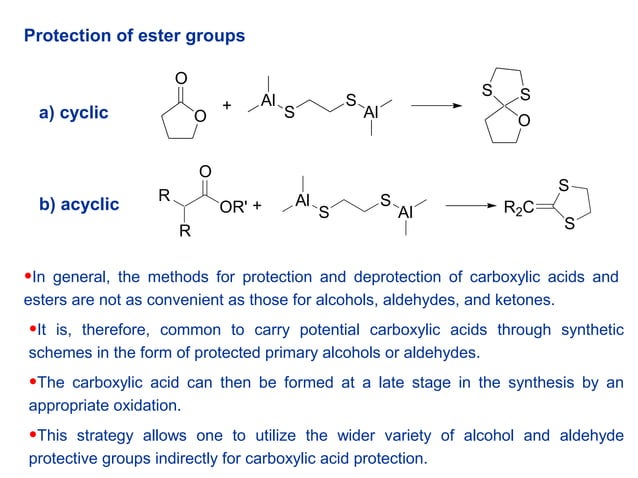 Protecting and Deprotecting groups in Organic Chemistry