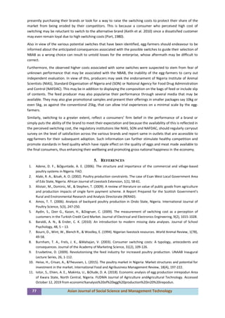 Switching Among Brands of Poultry Feeds: The Egg Farmers’ Acuity in ...