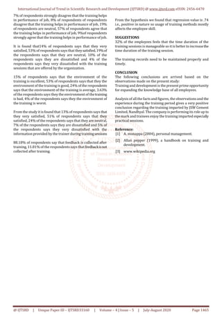 A Study on Training and Development | PDF