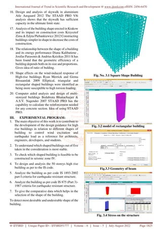 Design and Analysis of Different Shapes of 50 Storeys High Rise Building under Different Loading ...