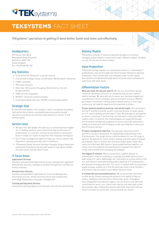 TEK_General_FactSheet_UK | PDF | IT and Internet Support | Internet