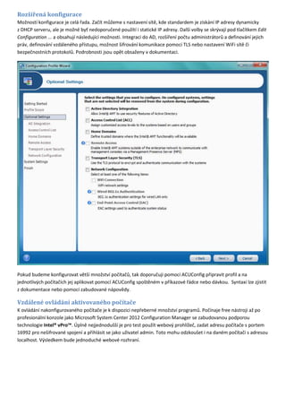 Aktivace technologie Intel vPro v2 | PDF