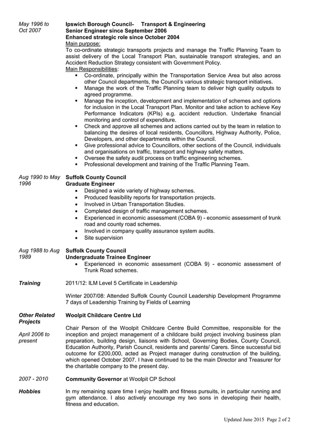 CV Carol Grimsey 2015 | PDF