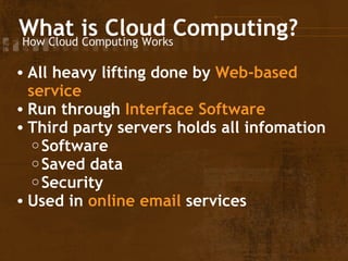 How Cloud Computing Works | PPT